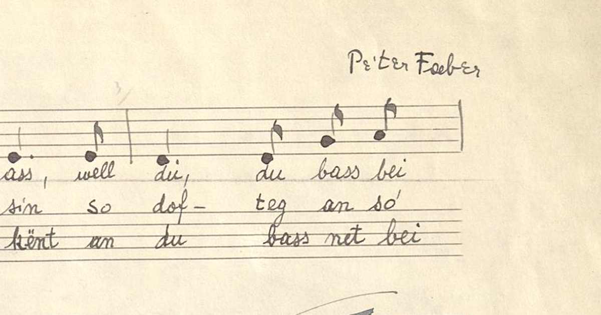 Zum 50. Todesjahr von Peter Faber, Freund und Wegbegleiter von Poutty ...